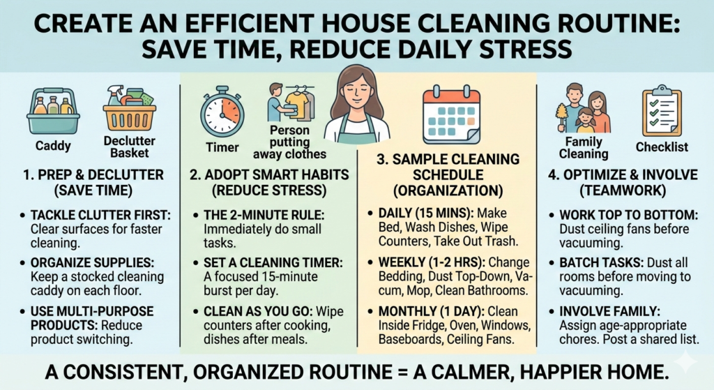 How to Create an Efficient House Cleaning Routine That Saves Time and ...